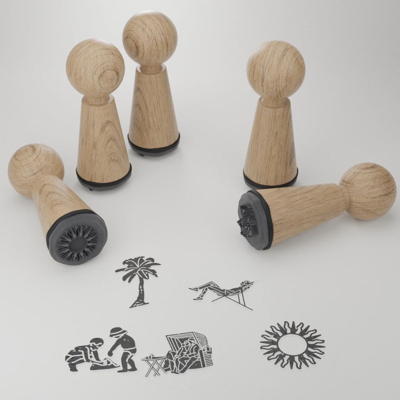 Beach Rubber Stamp - Etsy