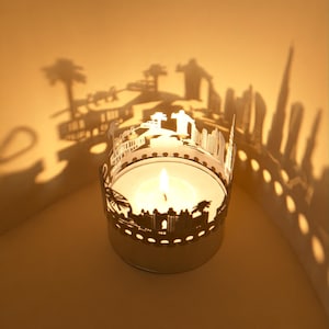 Dubai Skyline Shadow Play: Lantern Candle Attachment for Stunning ...