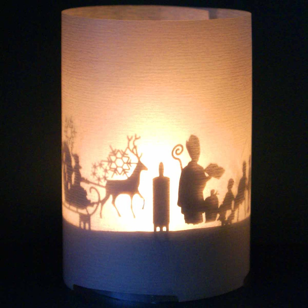 Advent Gift Tube Shadow Play | Motif Candle for Christmas Decorations ...