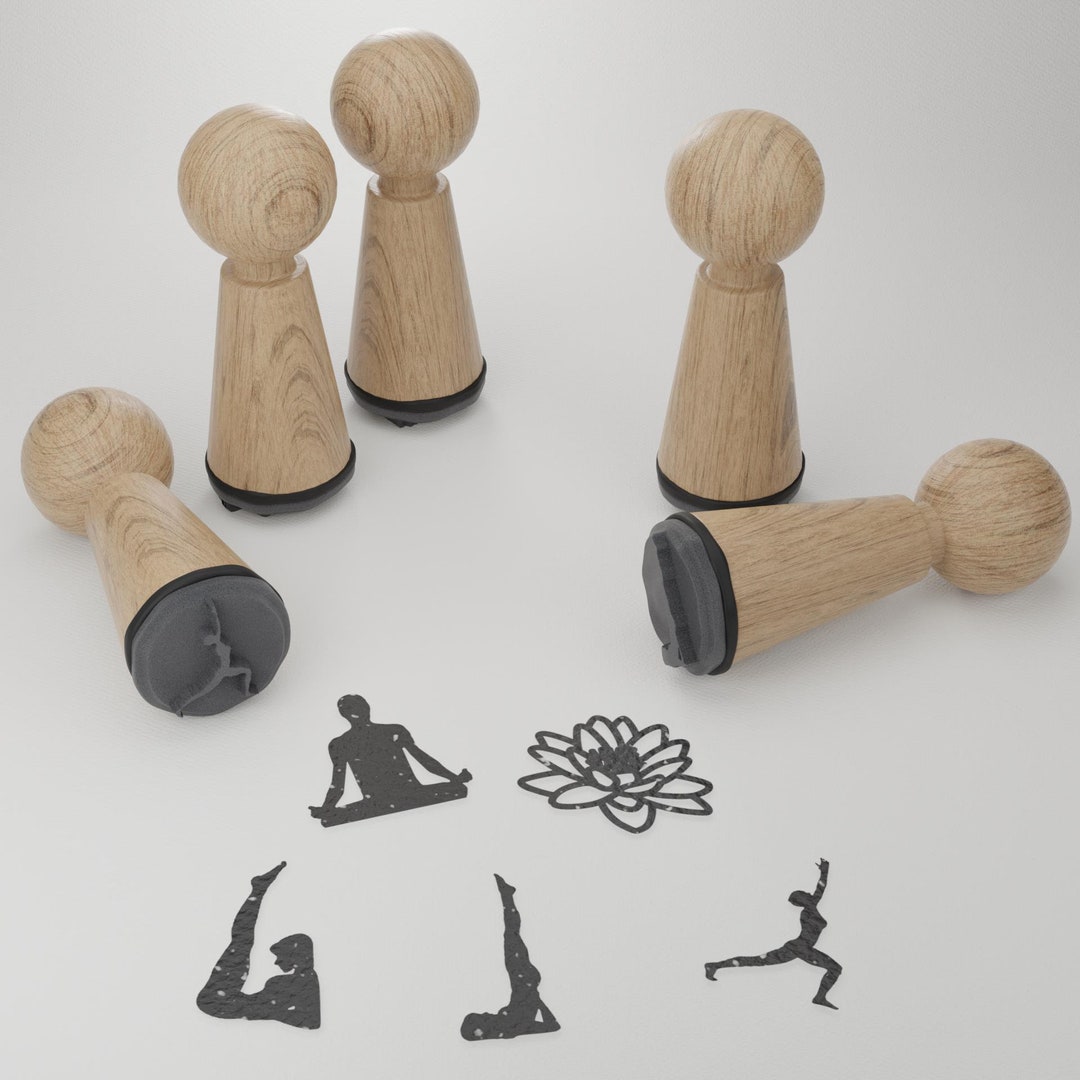 Yoga Stamp Set: Beautifully Detailed Stamps for Mindfulness, Relaxation ...