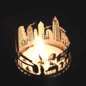 Atlanta Skyline Shadow Play - Lantern Candle Attachment | Souvenir Gift ...