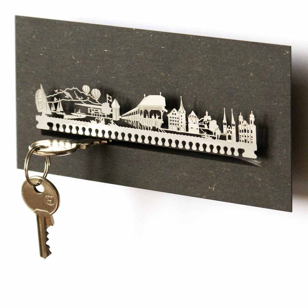 Lucerne Skyline Key Rack Stylish Stainless Steel Key Board - Etsy