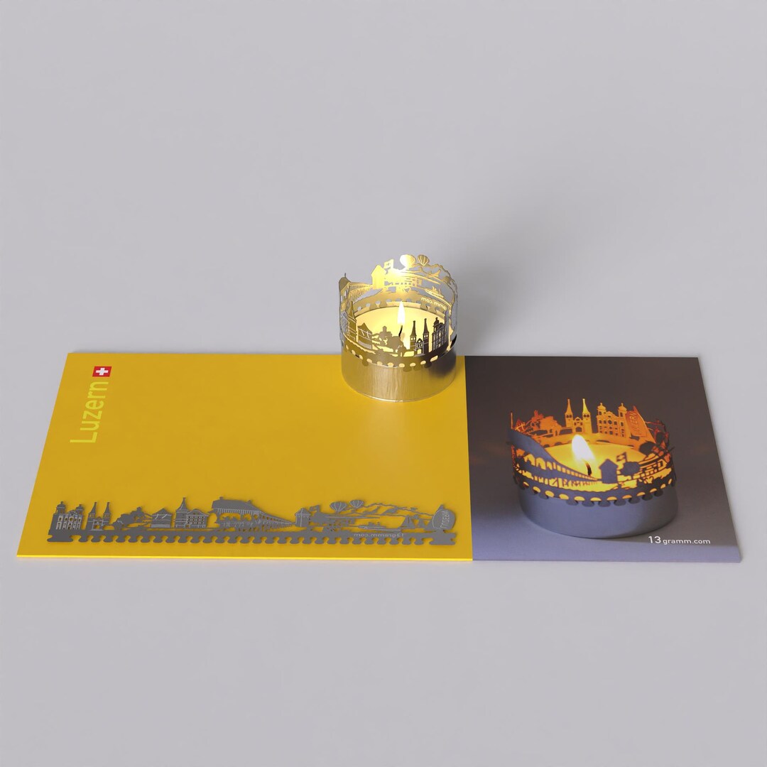 Lucerne Skyline Shadow Play Lantern Candle Attachment - Etsy