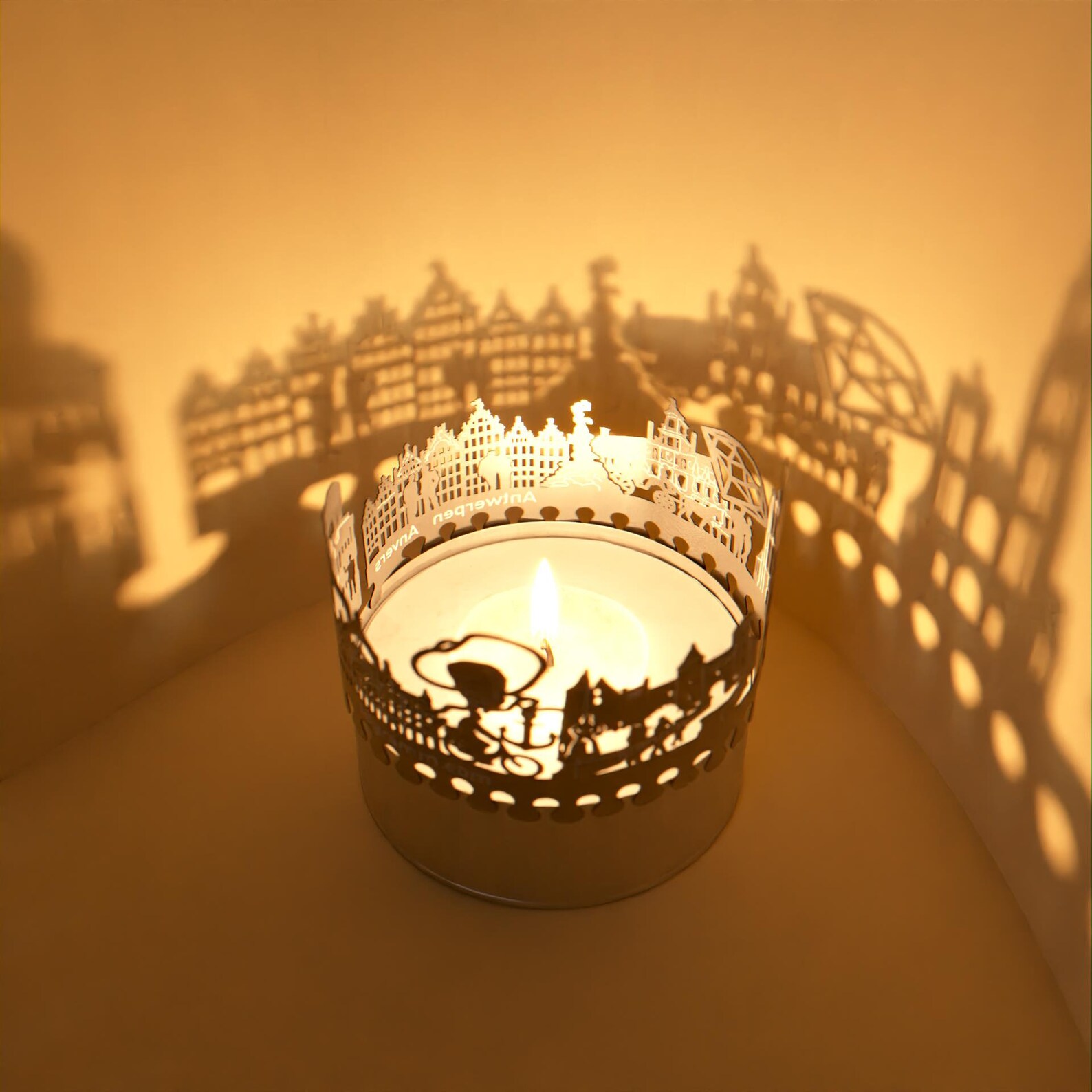 Antwerp Skyline Shadow Play - Beautiful Souvenir Candle Attachment ...