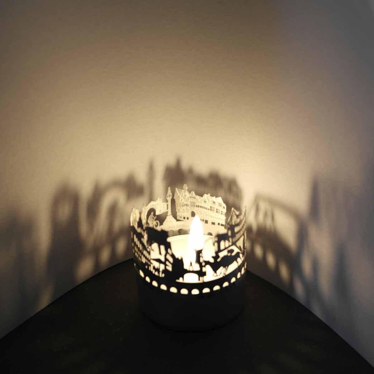 Chester Skyline Shadow Play – Cityscape Candle Lantern Attachment - Etsy