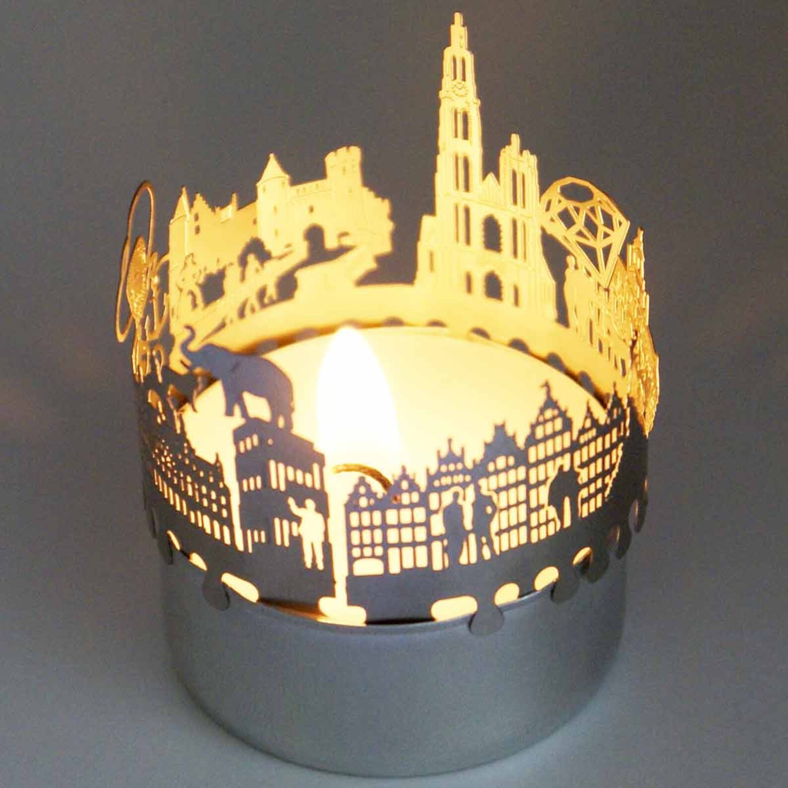Antwerp Skyline Shadow Play - Beautiful Souvenir Candle Attachment ...