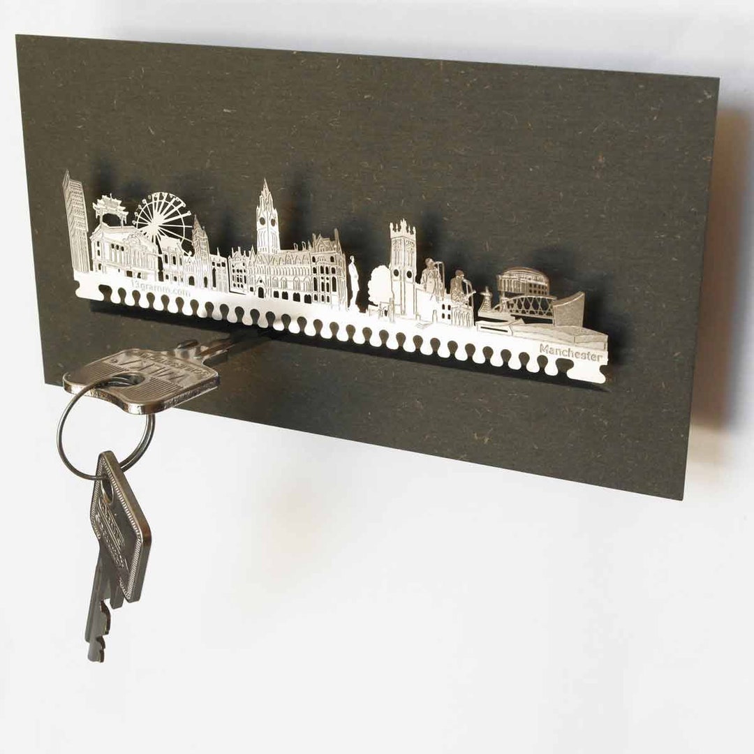 Manchester Souvenir Gift Tube - Skyline Silhouette Design - Perfect ...