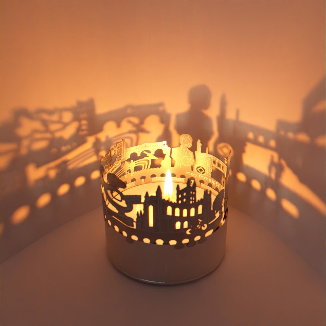 Bath Skyline Shadow Play - Unique Lantern Candle Attachment ...