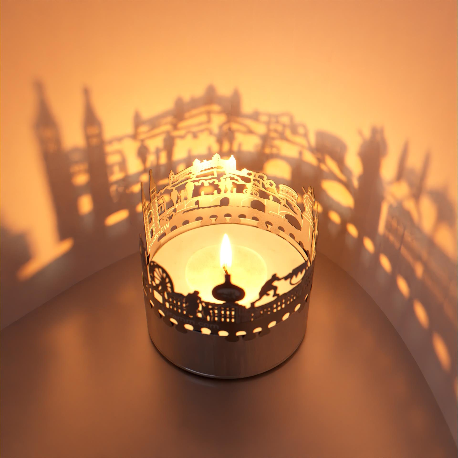 Würzburg Skyline Shadow Play - Stunning Candle Attachment for Souvenir ...