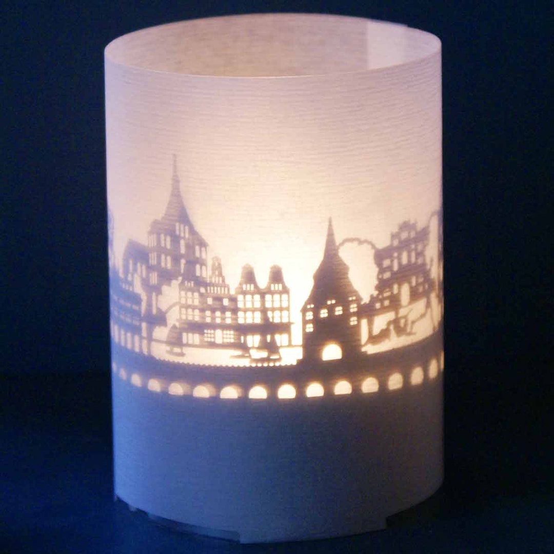 Rostock Skyline Shadow Play – City Silhouette Tea Light Holder - Etsy