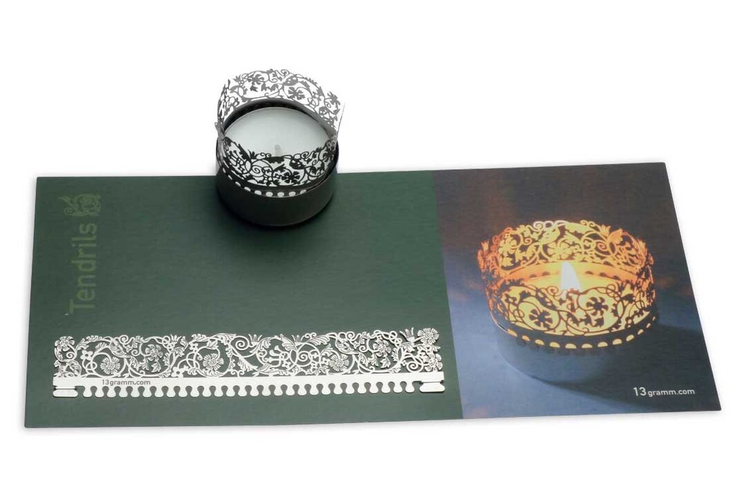 Tendrils Candle Votive Shadow Play Gift, 3D Stainless Steel Attachment ...