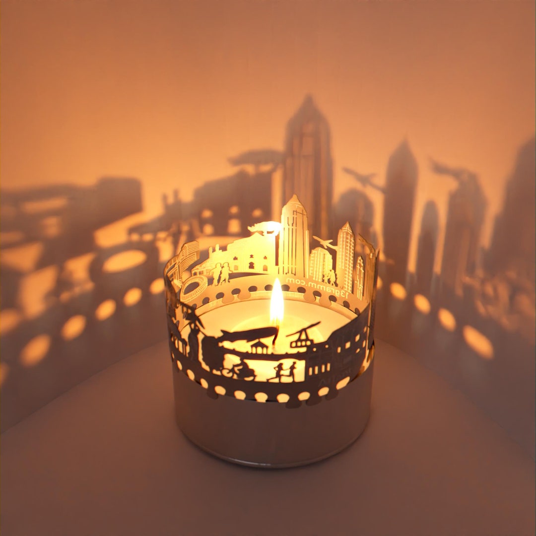 Atlanta Skyline Shadow Play - Lantern Candle Attachment | Souvenir Gift ...