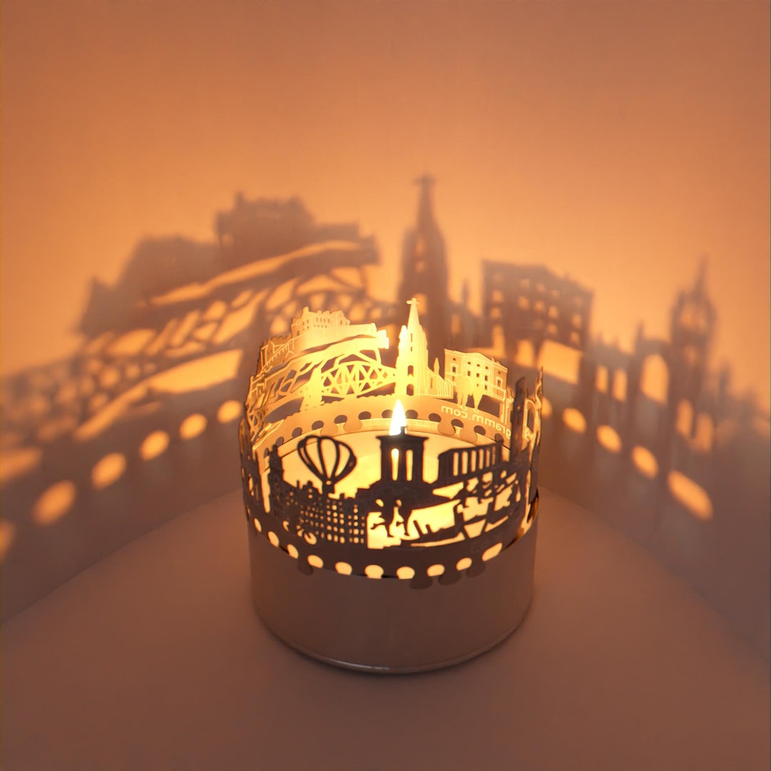 Edinburgh Skyline Shadow Play Lantern Candle Attachment - Beautiful ...