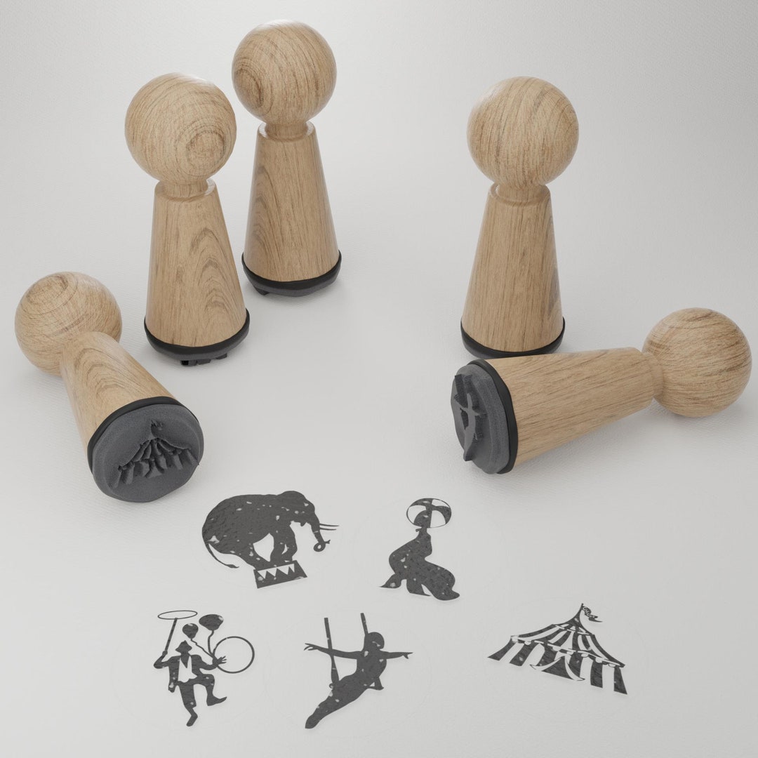 Colorful Circus Stamp Set for Crafts & Creativity - Includes 5 ...