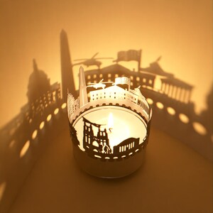 Washington DC Skyline Shadow Play: Stunning Souvenir Candle Attachment ...