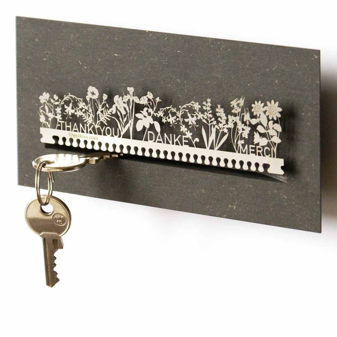 Thank You Key Board / Key Rack in Gift Box Modern Key Holder - Etsy