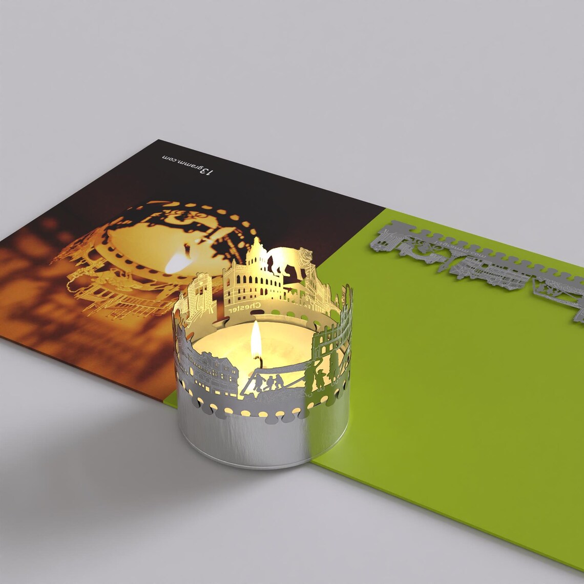 Chester Skyline Shadow Play – Cityscape Candle Lantern Attachment - Etsy