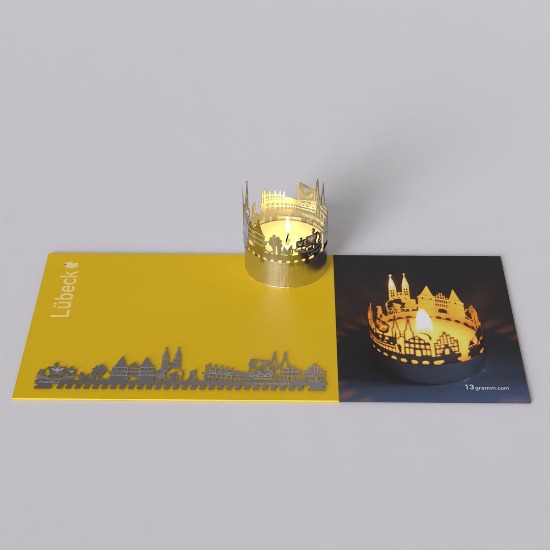 Lubeck Skyline Shadow Play Mesmerizing Lantern Candle - Etsy