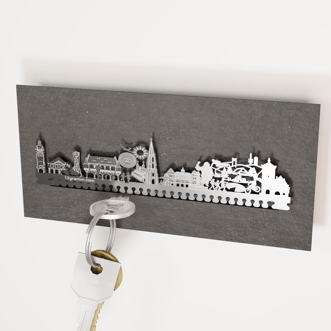 Freiburg Skyline Key Rack Stylish & Practical Souvenir - Etsy