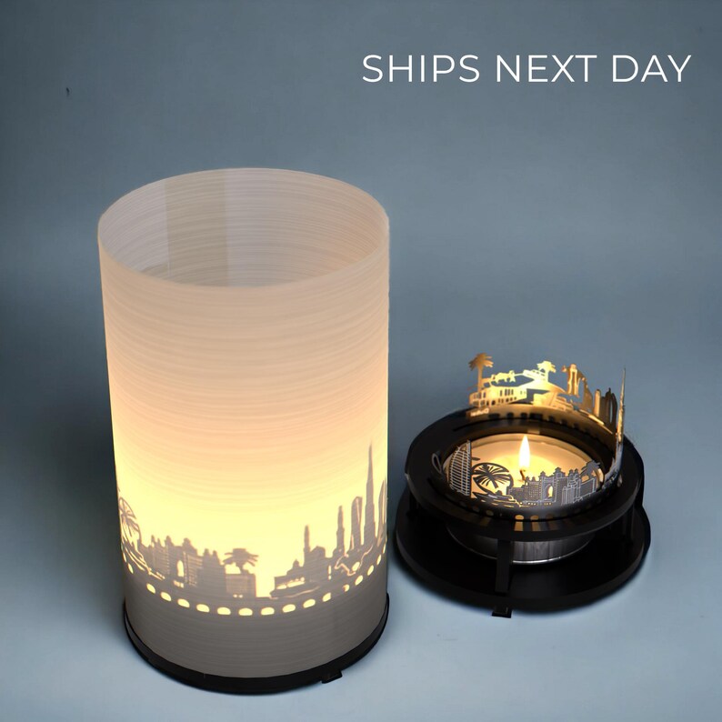 Dubai Skyline Silhouette Candle – Unique Souvenir Gift Box - Etsy UK