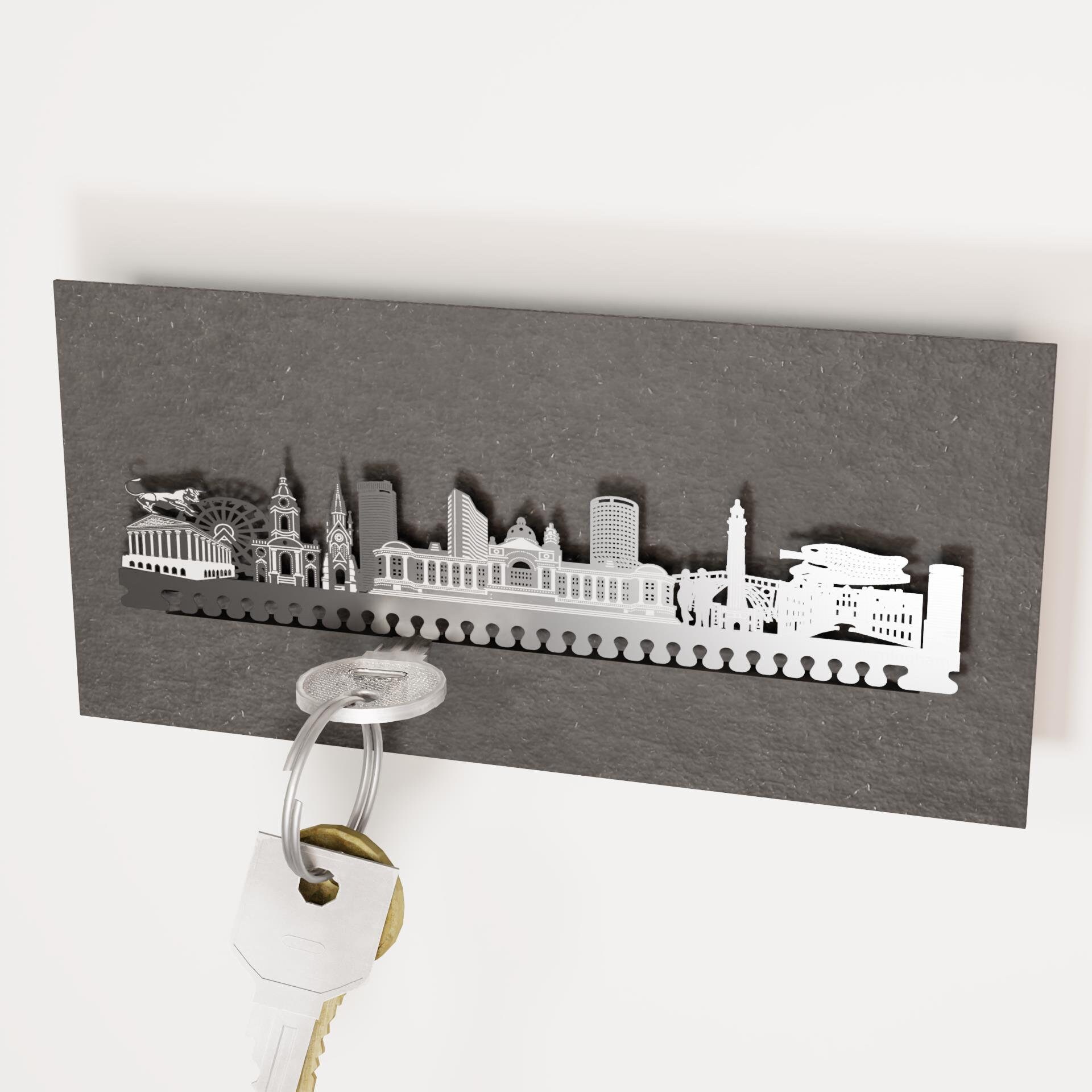 Birmingham Skyline Key Rack – Stylish City Souvenir - Etsy