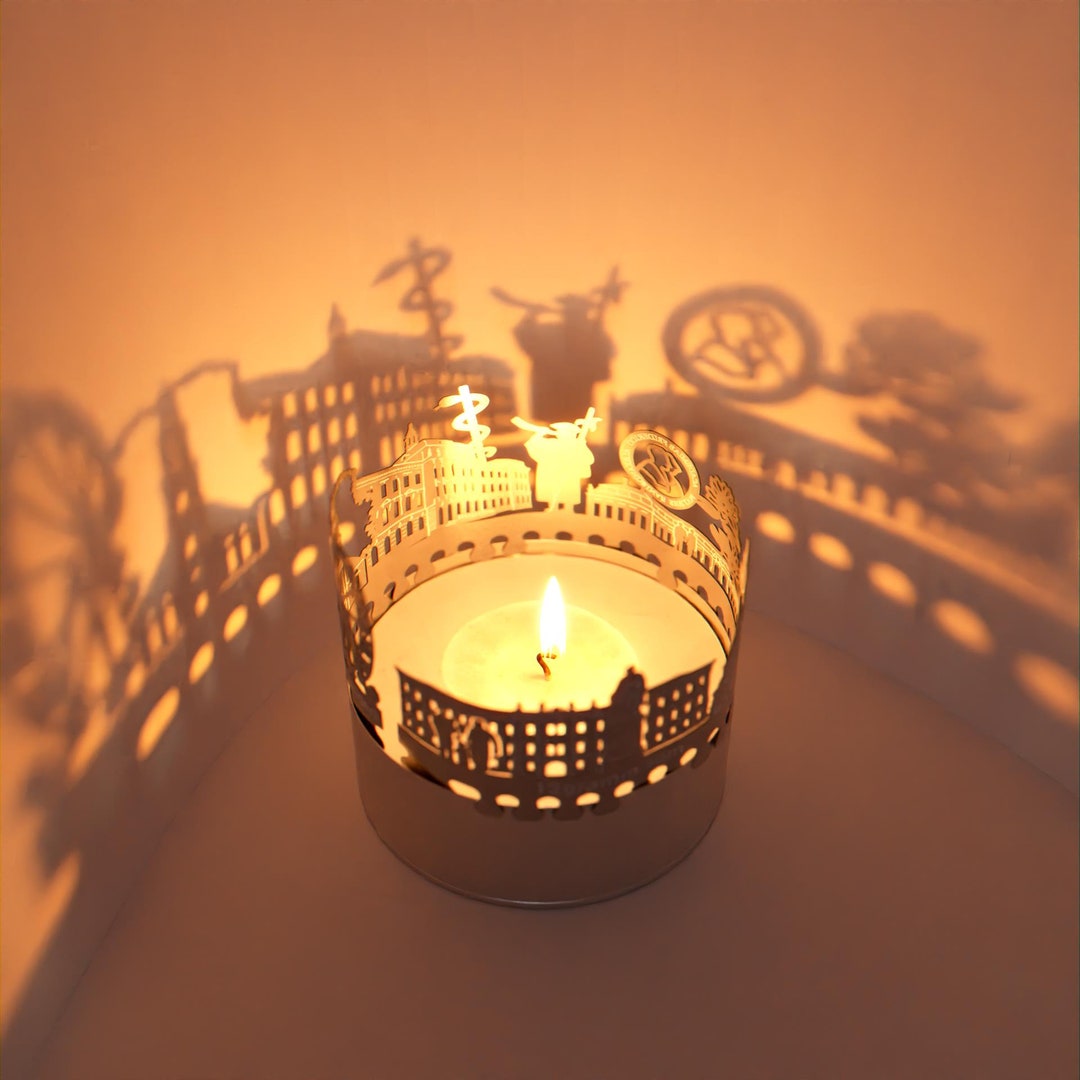 Erlangen Skyline Shadow Play Candle Attachment Quaint Room - Etsy