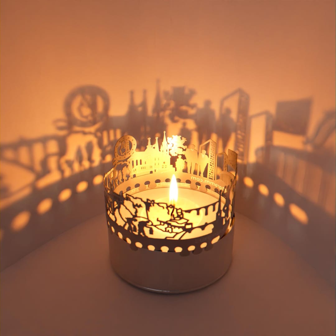 Luxembourg Skyline Shadow Play Lantern Candle Attachment - Unique ...