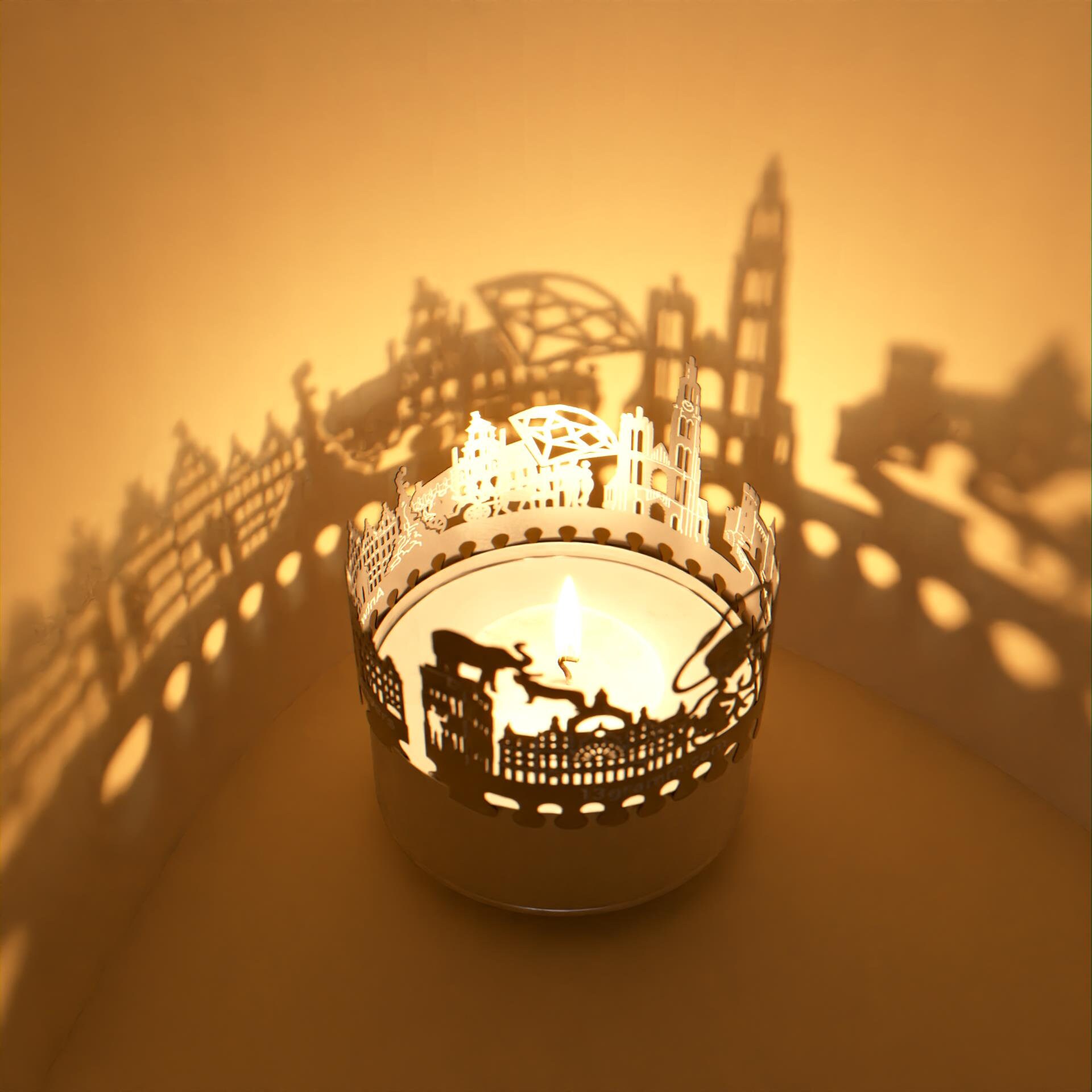 Antwerp Skyline Shadow Play - Beautiful Souvenir Candle Attachment ...