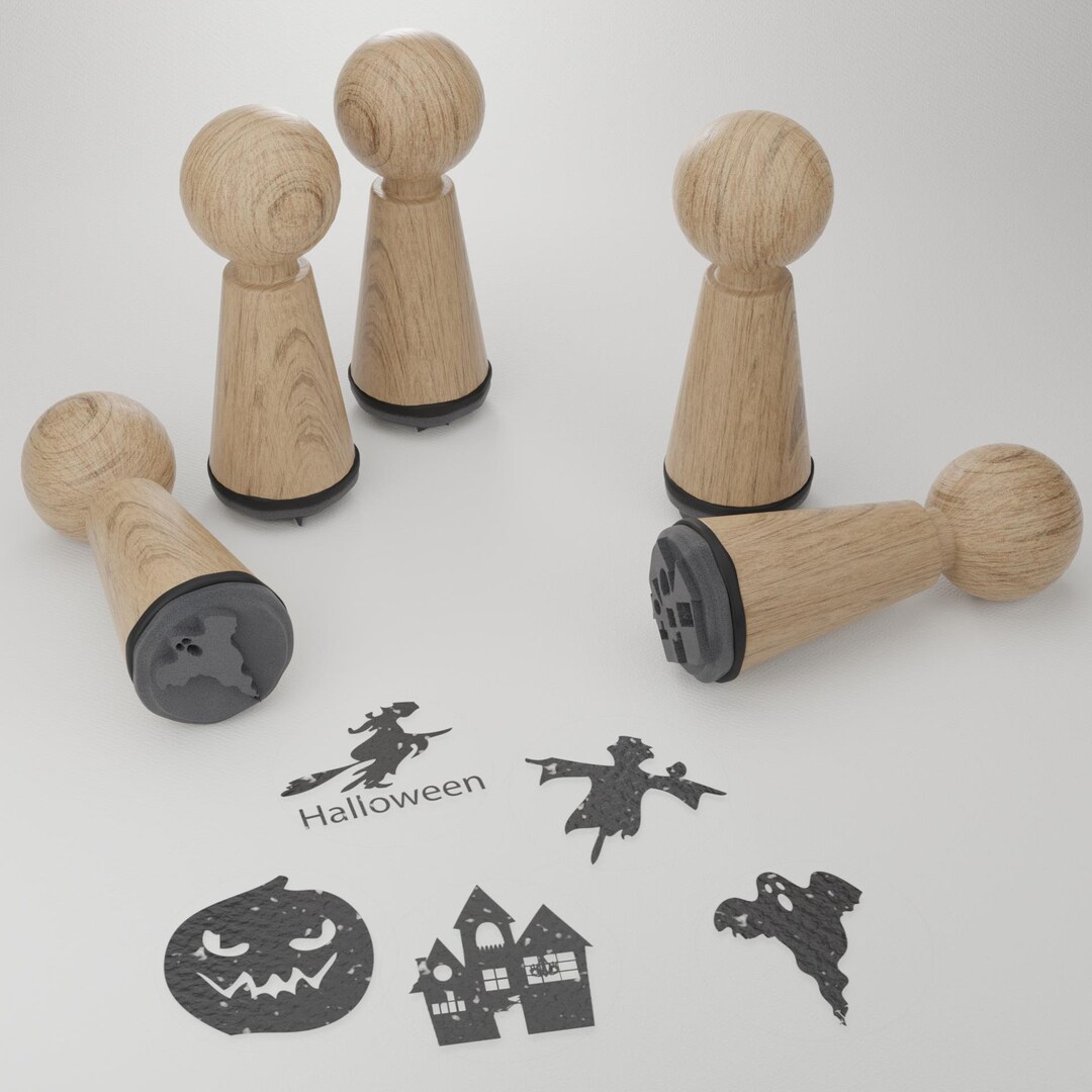 Halloween Stamp Set - Spooky and Magical Motifs for DIY Crafts and ...
