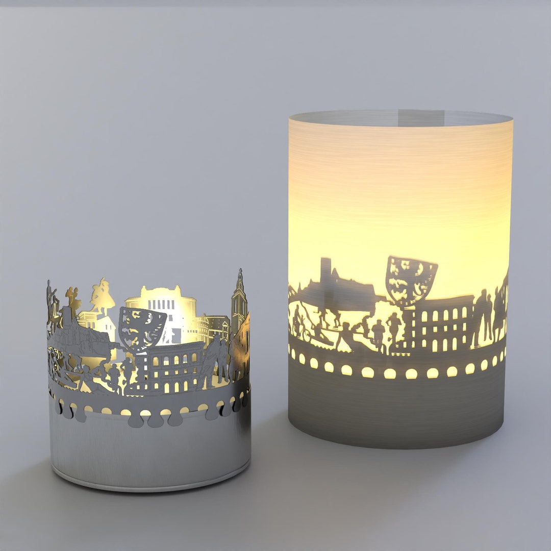 Gießen Skyline Gift Tube Shadow Play Candle Mesmerizing - Etsy