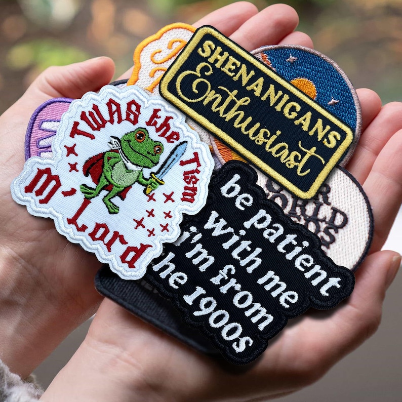 T’was the Tism, M’lord Frog Embroidered Patch, Funny Sarcastic Meme - Etsy