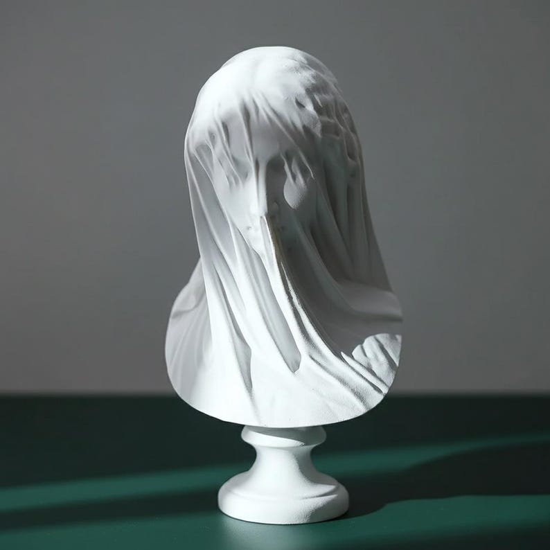 Veiled Lady Bust – Greek Goddess Statue, Classic Roman Mythology Maiden ...