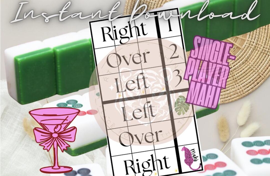 Single-player Mahjong/charleston Practice Game Board Printable PDF - Etsy