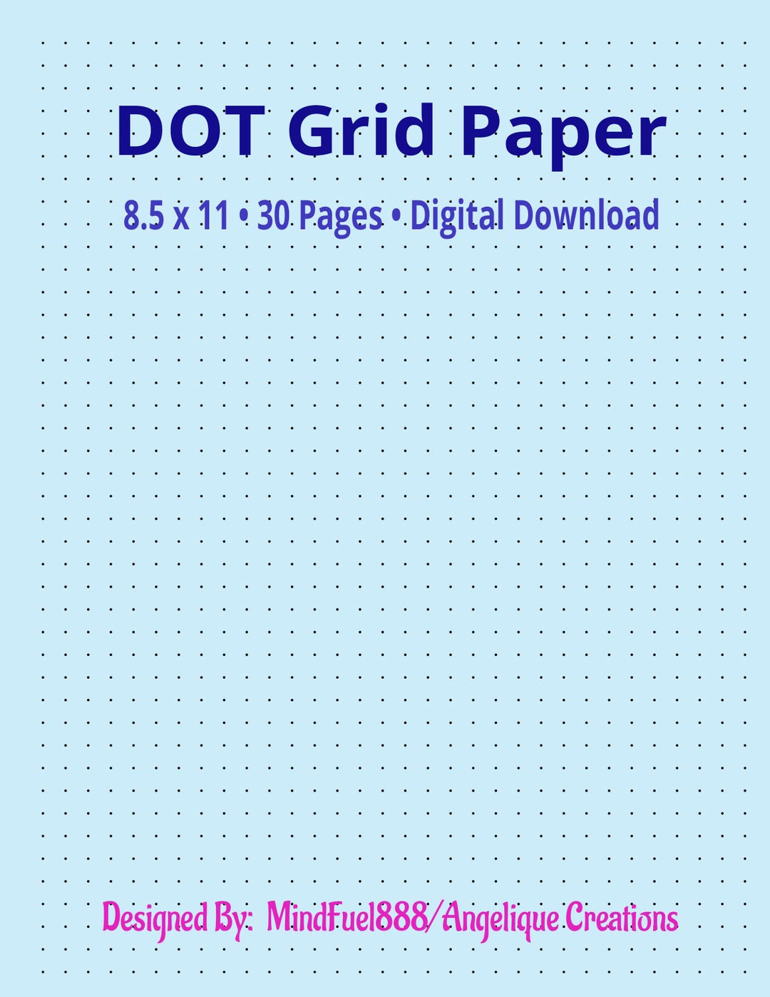 Dot Grid Paper Digital Download – Instant PDF File! - Etsy