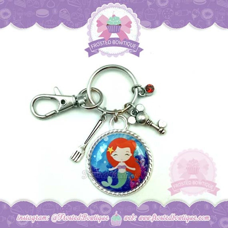Ariel, the Little Mermaid Key Chain - Keychain Purse Charm - Etsy