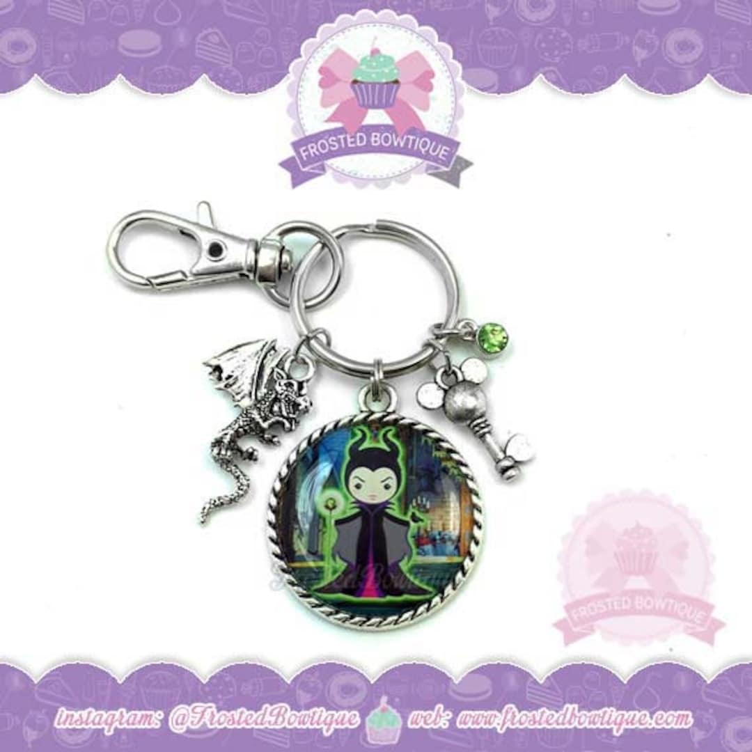 Villains: Maleficent Key Chain - Keychain Purse Charm - Etsy