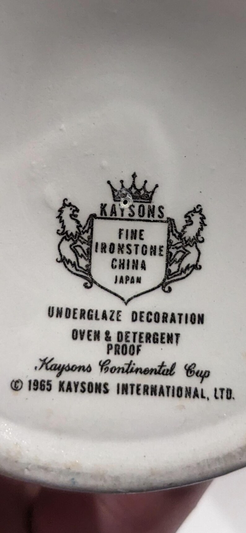 Vintage Kaysons Ironstone Acropolis Cup, Japan, 1965 - Etsy