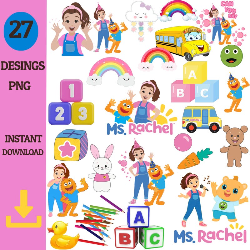 Ms Rachel Gum Template - Etsy