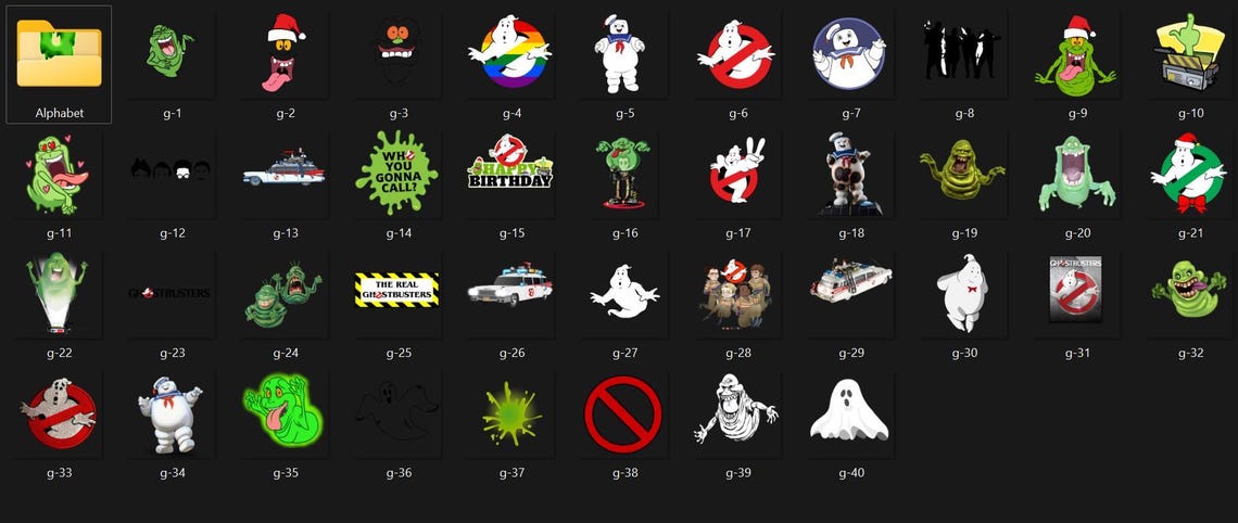 Ghostbusters Clipart PNG, Alphabet, Numbers, Cake Topper (digital File ...