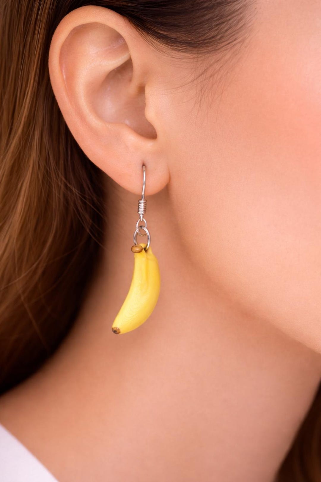 Miniature Banana Dangle Earrings | Quirky Food Jewelry - Etsy
