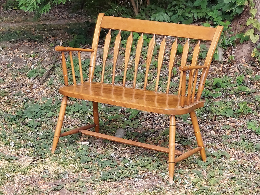 Rock Maple Arrow Back Window Bench Mid-century - Etsy