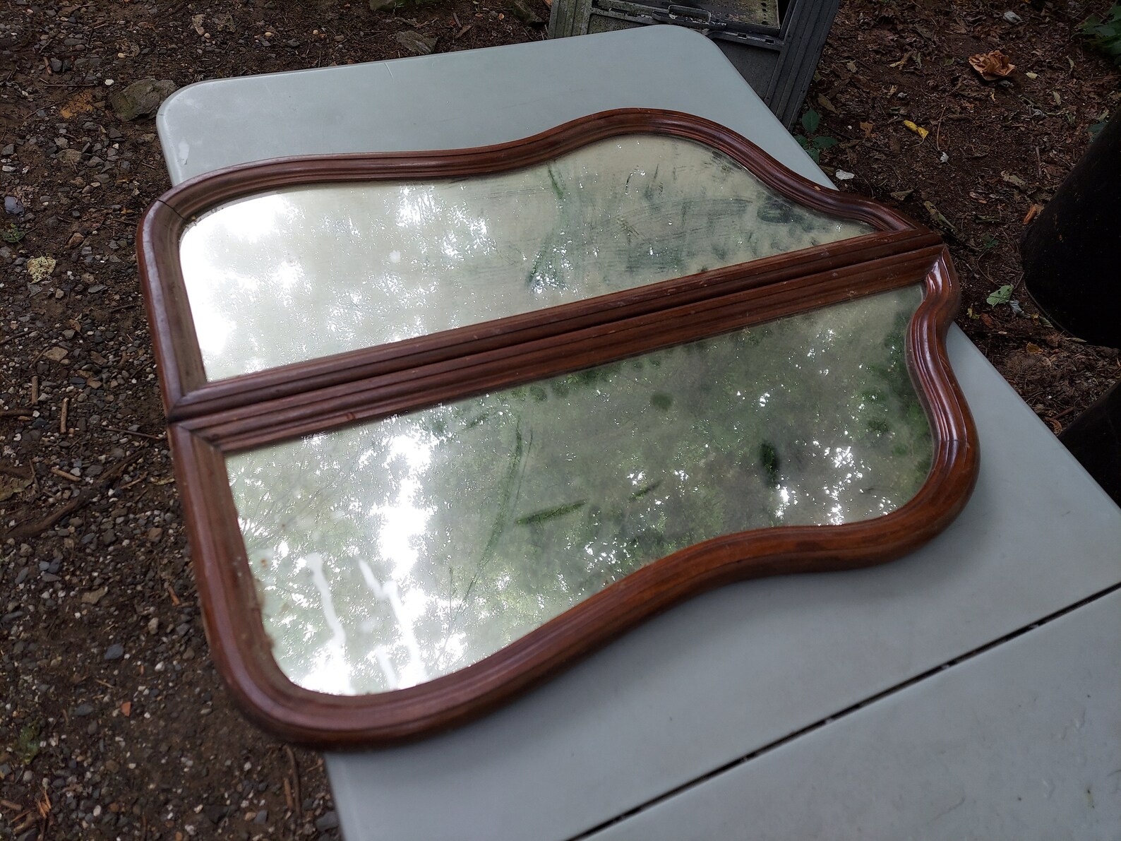 Wall Mirrors or Vanity Mirrors 1920s 30s Side Light With Wood Frame ...