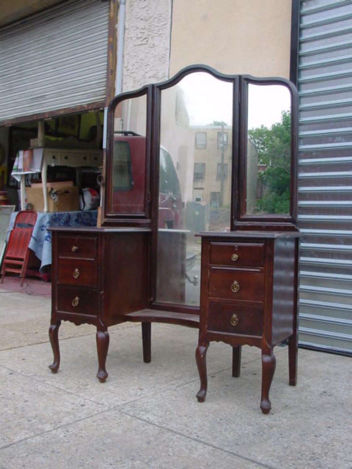 Queen Anne Vanity Dressing Table Makeup Vanity 1920s/30s - Etsy