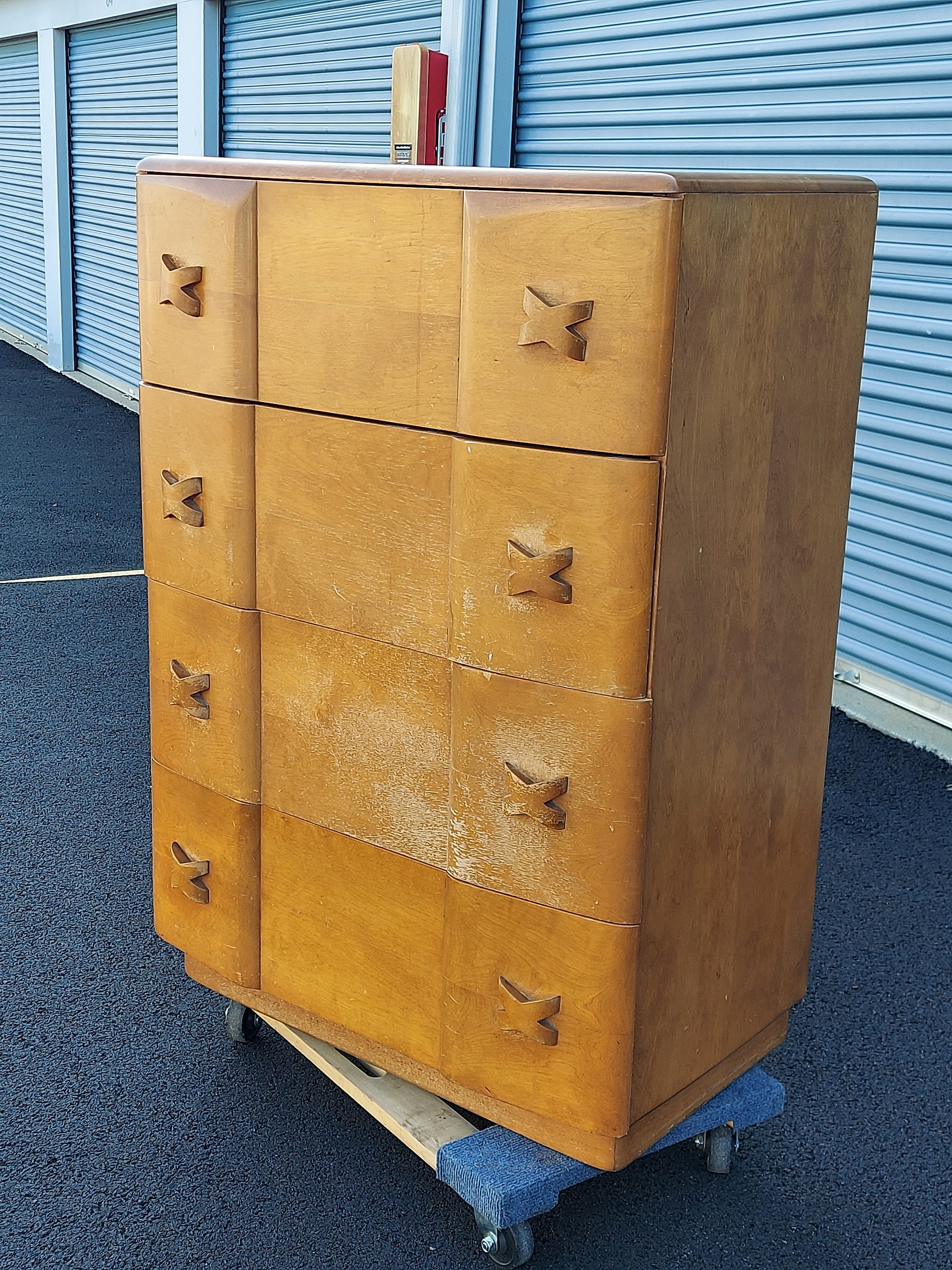 Heywood Wakefield Rio Tall Chest of Drawers Dresser Etsy