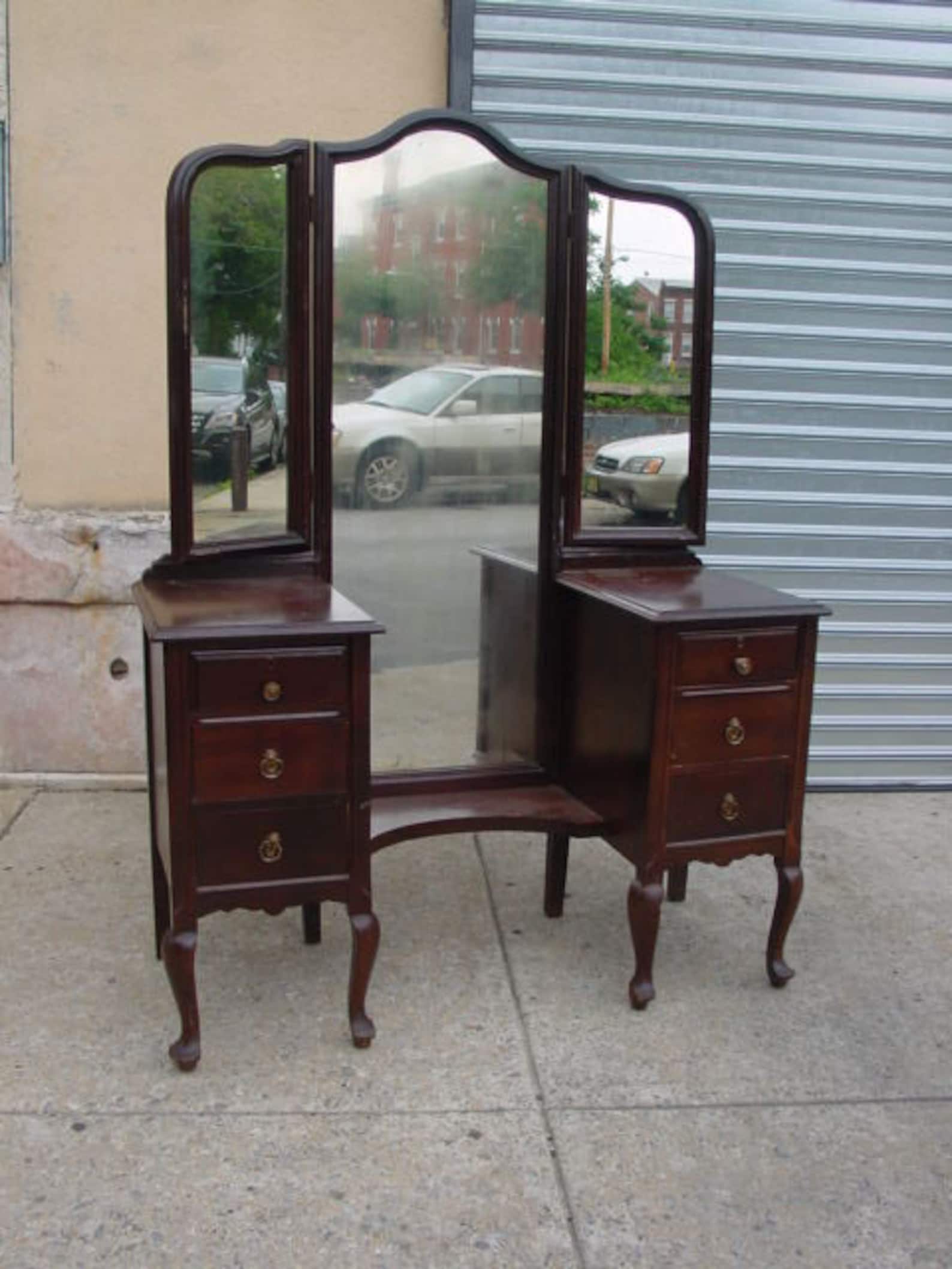 Queen Anne Vanity Dressing Table Makeup Vanity 1920s/30s - Etsy