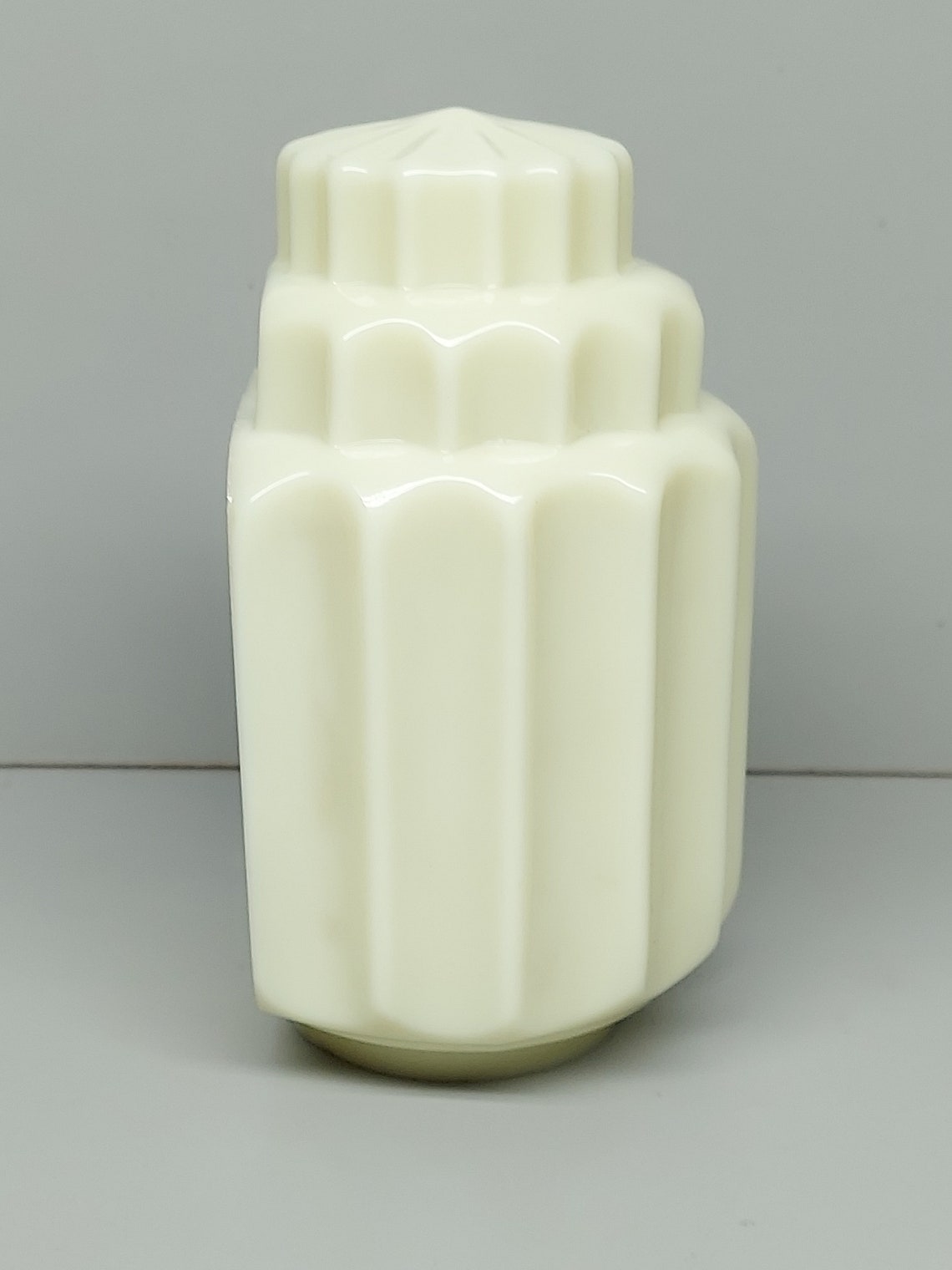 Uranium Custard Glass Art Deco Skyscraper Wall Sconce Globe Efcolite - Etsy