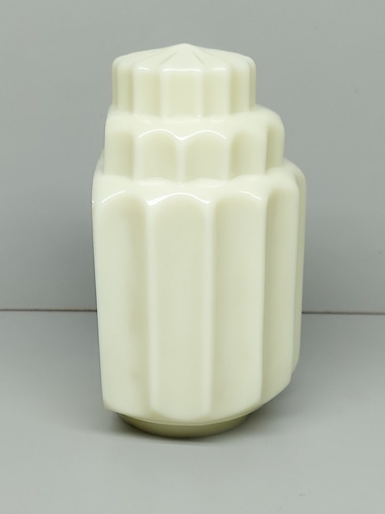 Uranium Custard Glass Art Deco Skyscraper Wall Sconce Globe Efcolite - Etsy