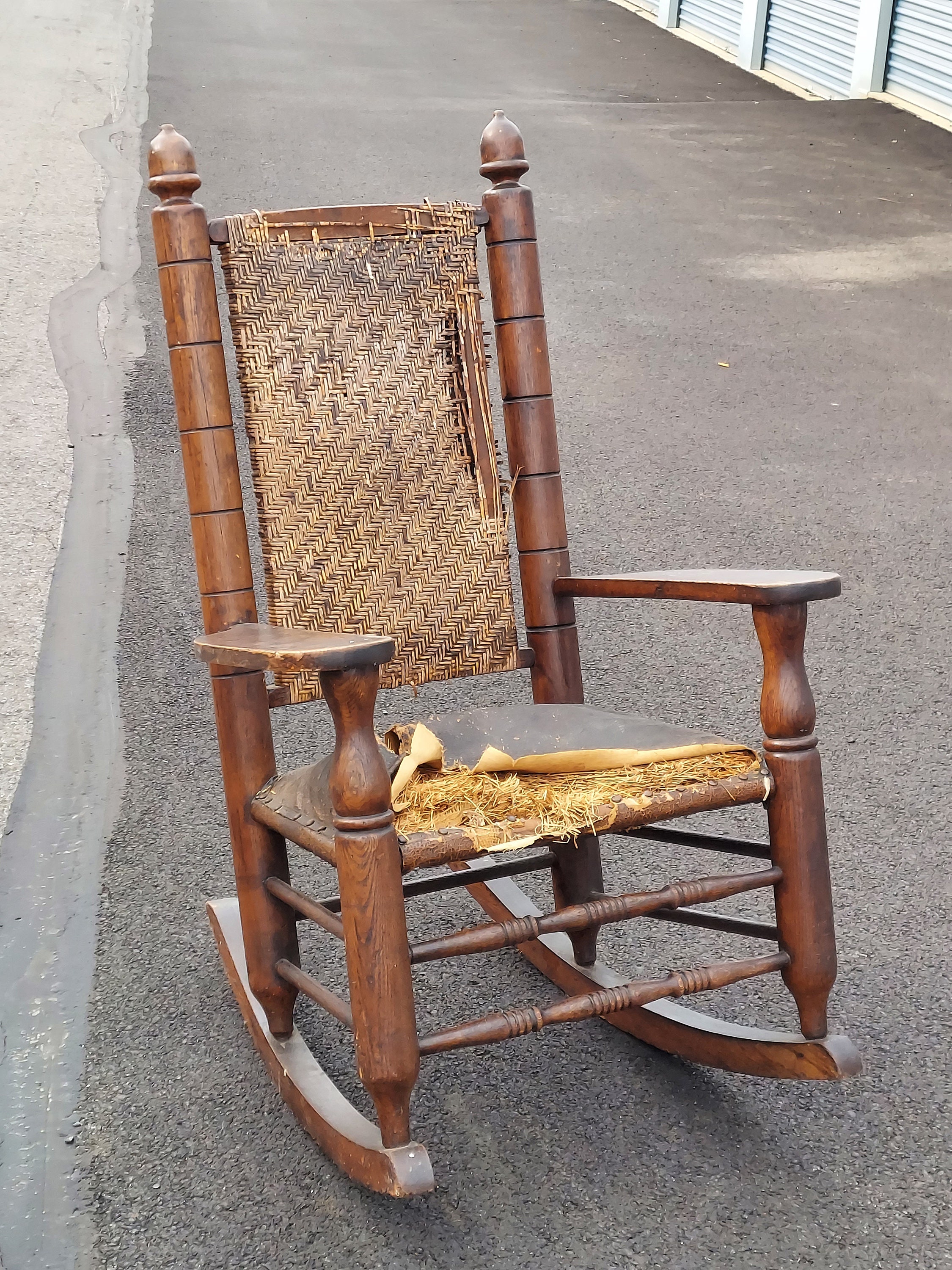 Large Victorian Acorn Rocker for Porch or Parlor - Etsy