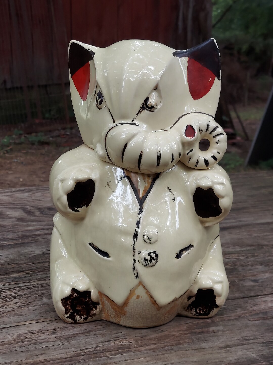 Angry Elephant Mccoy Pottery Cookie Jar 1950s - Etsy
