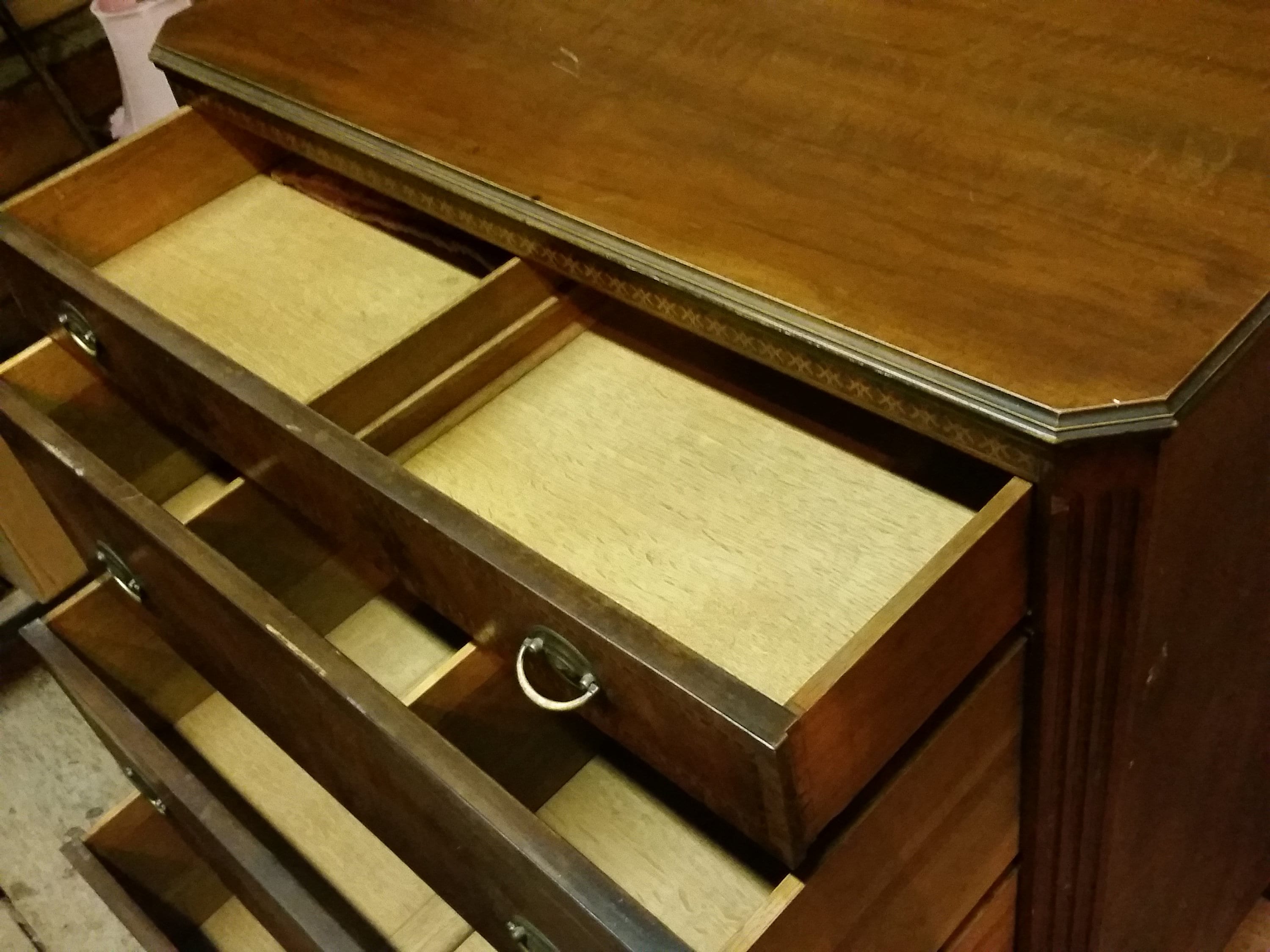 New York Sample Furniture Co INLAID Mahogany Bedroom Set Dresser Chest ...